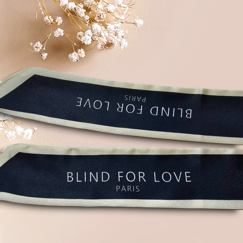 Twill Silk Long Scarf "Blind For Love" – BCBGProvence