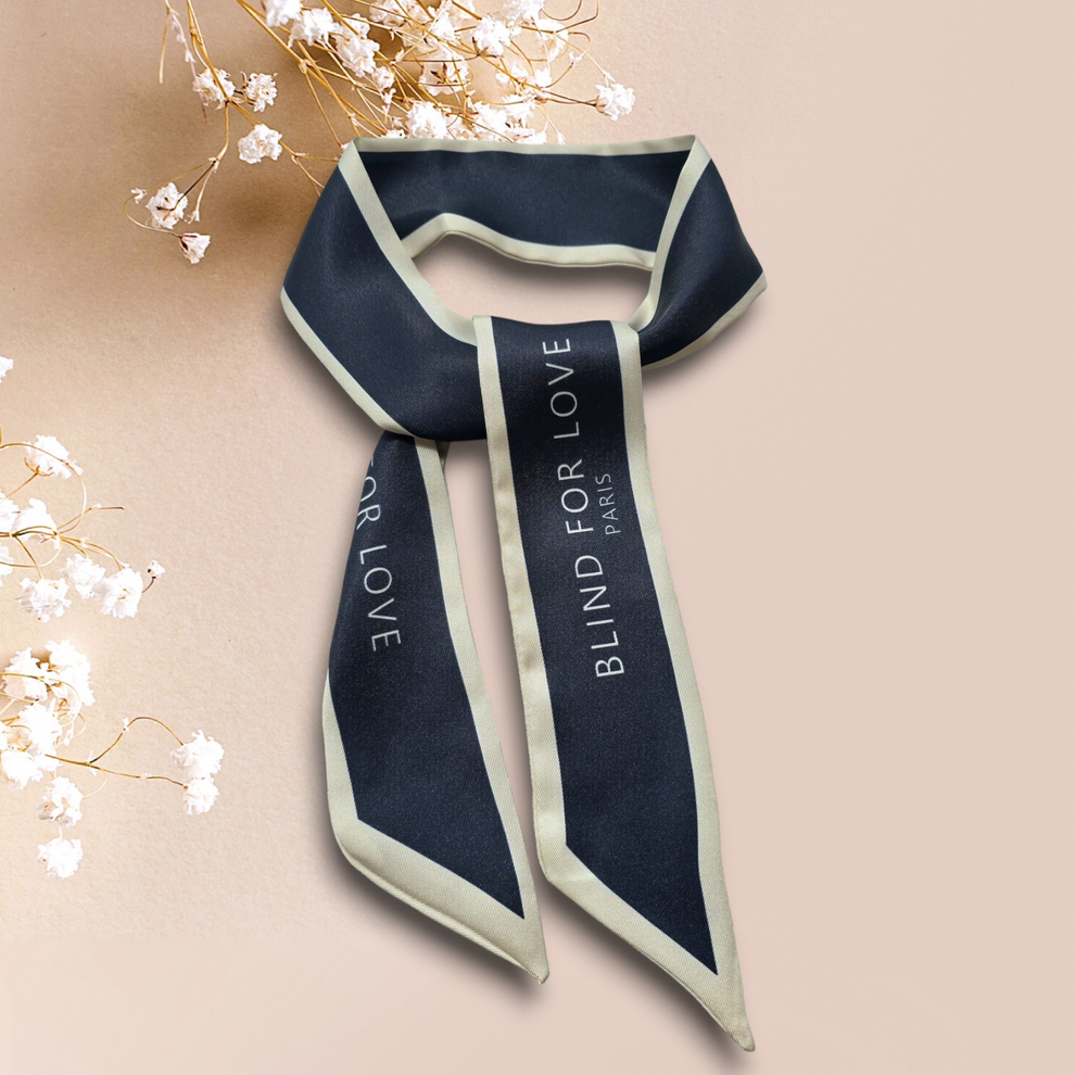 Twill Silk Long Scarf "Blind For Love" – BCBGProvence