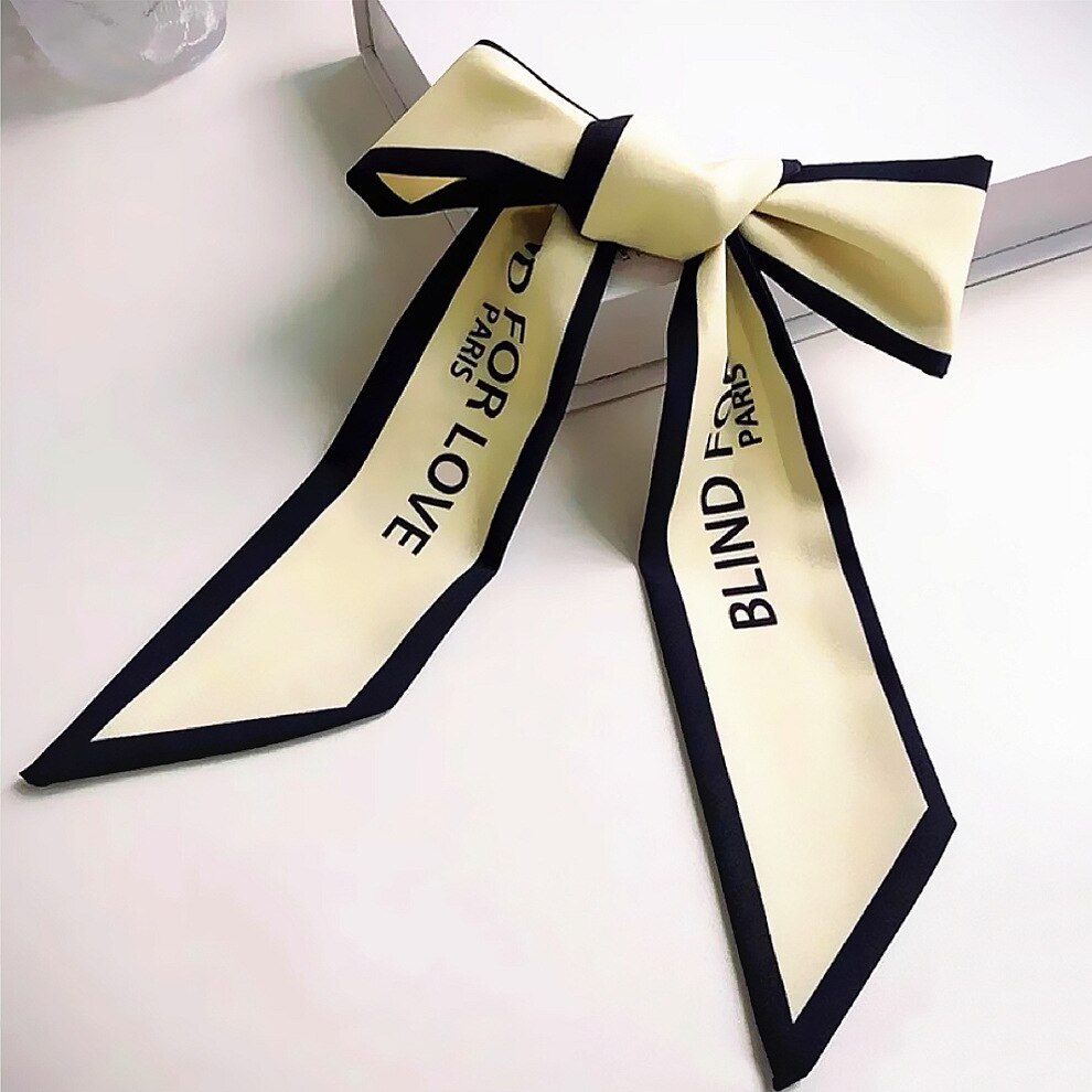 Twill Silk Long Scarf "Blind For Love" – BCBGProvence